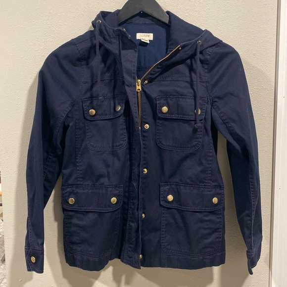 J. Crew | Jackets & Coats | J Crew Navy Cargo Jacket | Poshmark